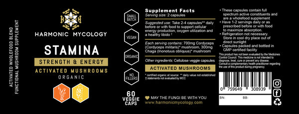 Stamina Capsules – Harmonic Mycology