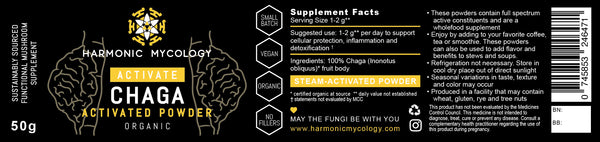 Chaga powder 50g – Harmonic Mycology