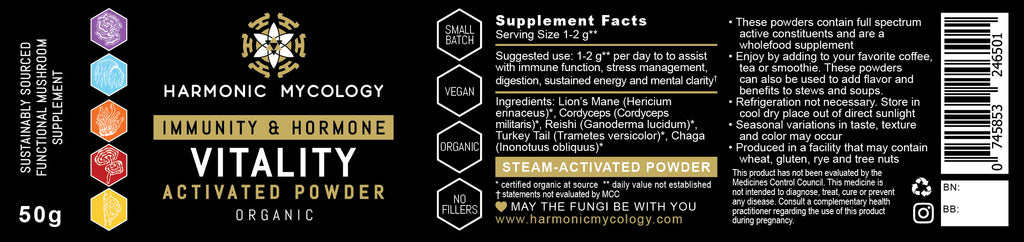Vitality 5-in-1 powder – Harmonic Mycology